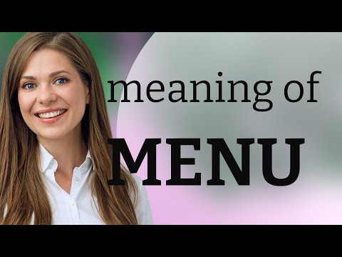 Menu | definition of MENU