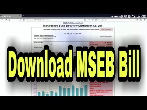 Download MSEB Bill