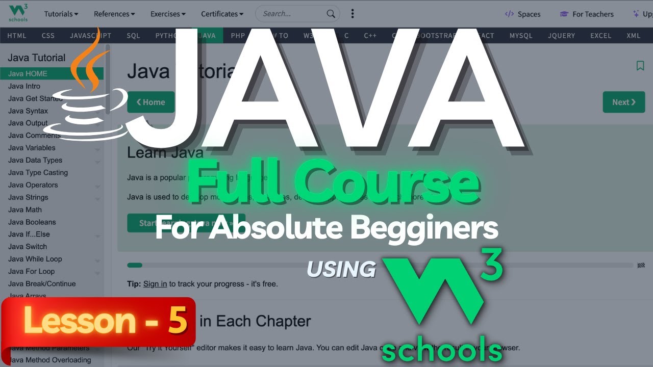 W3Schools Java Full Course For Beginners: Lesson-5 | Java W3Schools Tutorial | Java Type Casting