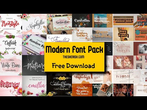 New All-In-One Font Pack Download |Modern Font Pack| TTF Fonts Download |