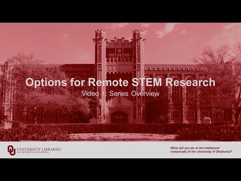 Options for Remote STEM Research, Video 1 Series Overview SD Large WEB MBL H264 1500