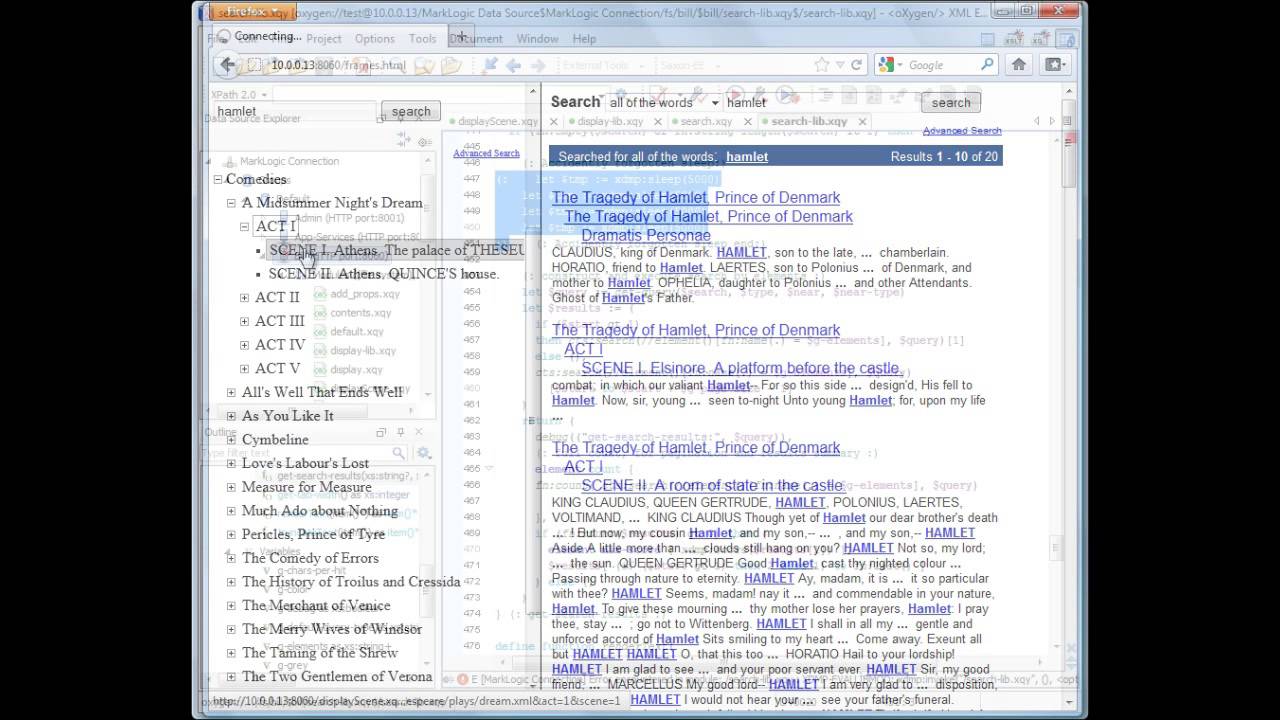 XQuery Debugger for MarkLogic in oXygen XML Editor 14
