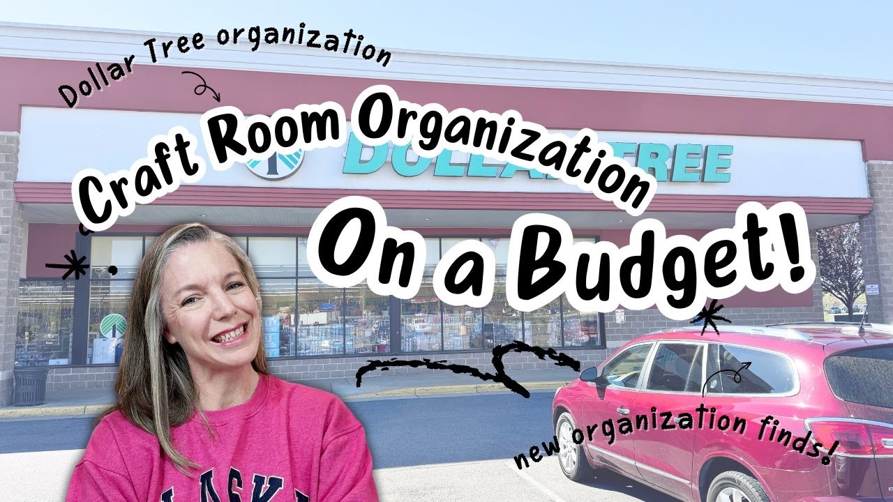Craft Room Organization on a Budget | Shop With Me at Dollar Tree for Craft Storage Solutions