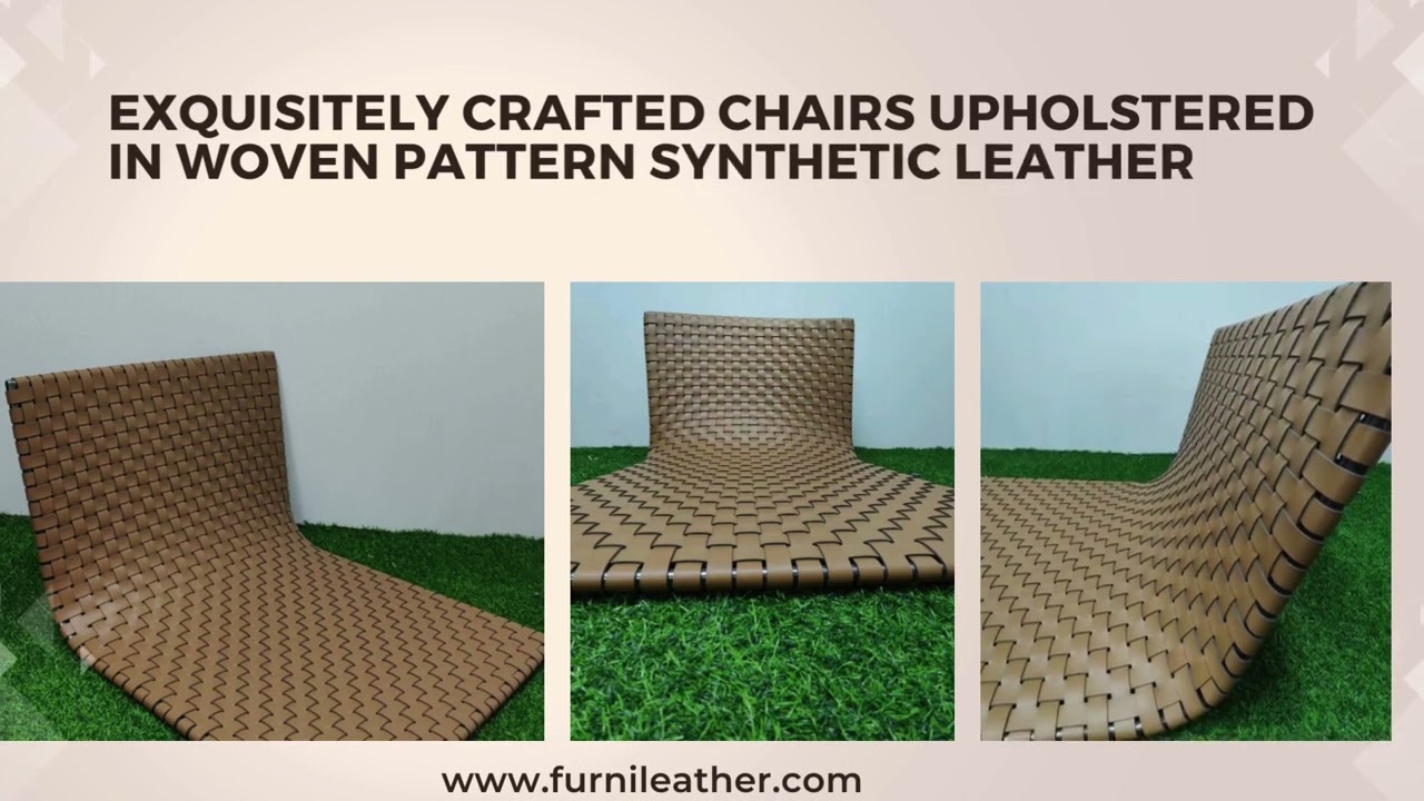Woven Texture Upholstery Faux Leather | Synthetic Leather for Furniture