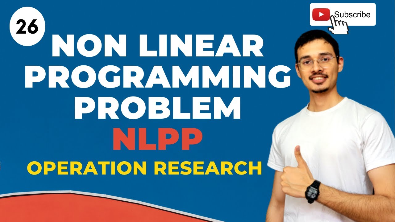 Non Linear Programming problem Hindi | NLPP | Operation Research