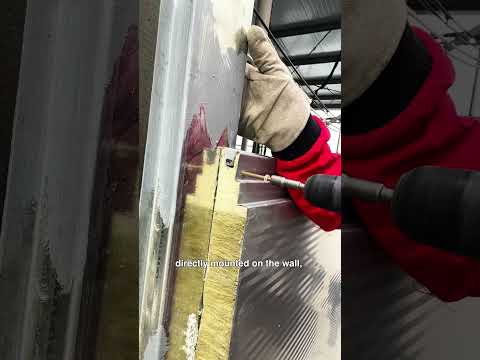 This is a trending wall panel for steel structures in 2025 – PU rock wool sandwich panel.