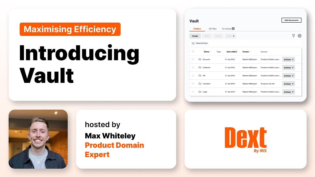 Maximising Efficiency: Introducing Vault | Secure Financial Document Storage