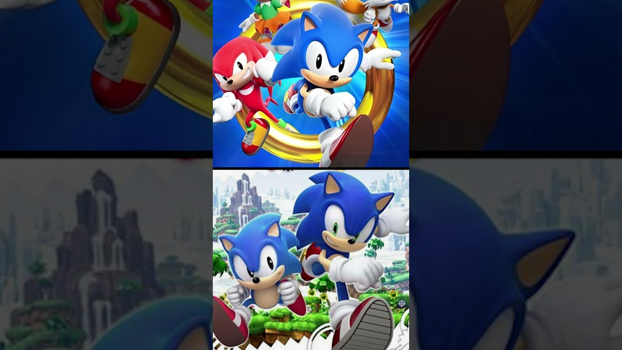Classic Sonic vs Modern Sonic (Renders)