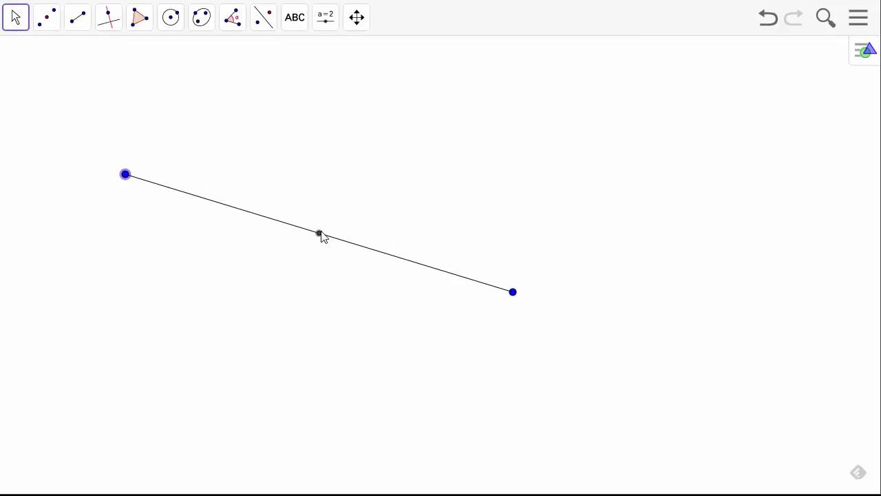 midpoint tool in GeoGebra