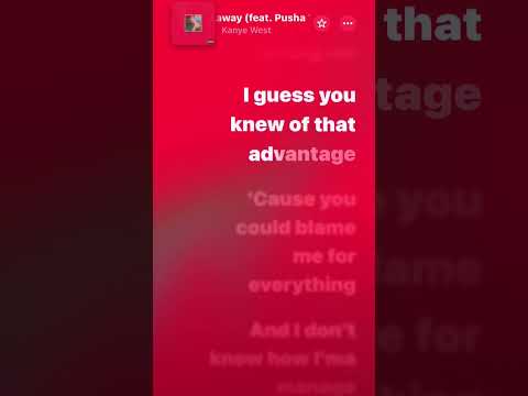 KANYE WEST : RUNAWAY LYRICS