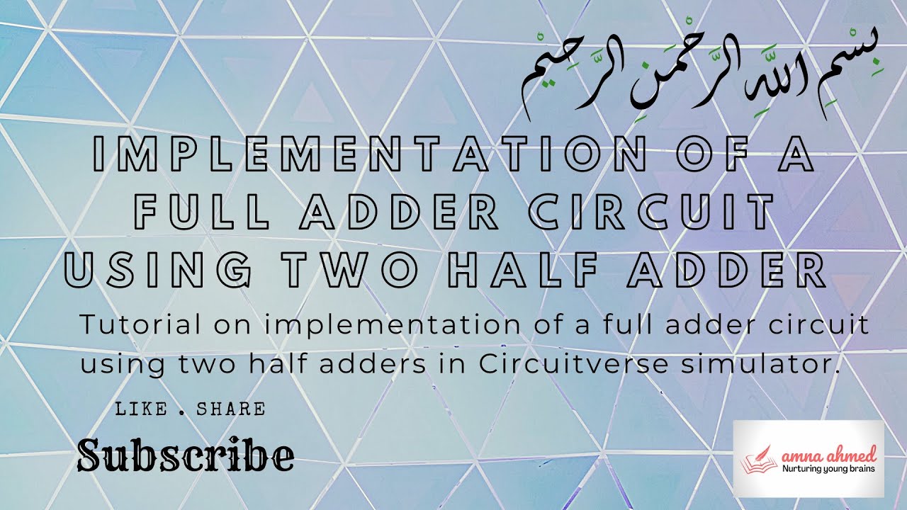 Full Adder Circuit (Using two half adders) Simulation In Circuitverse