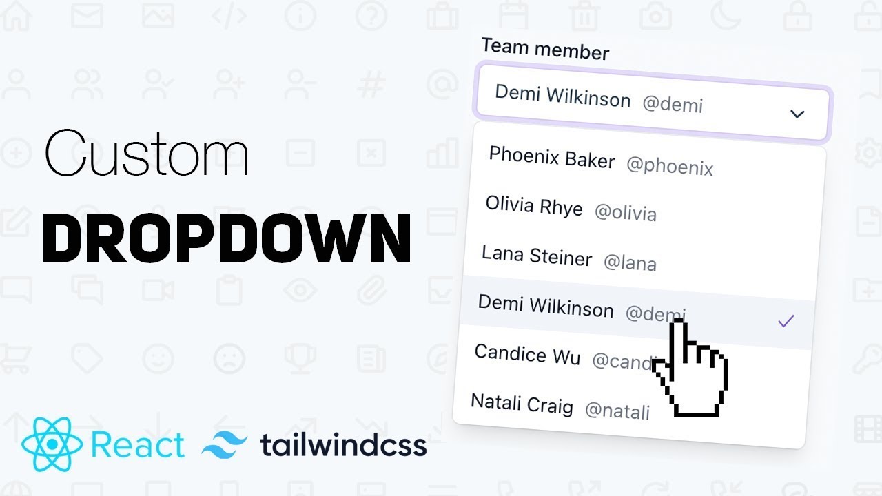 Tailwind Dropdown Menu React Component use Typescript