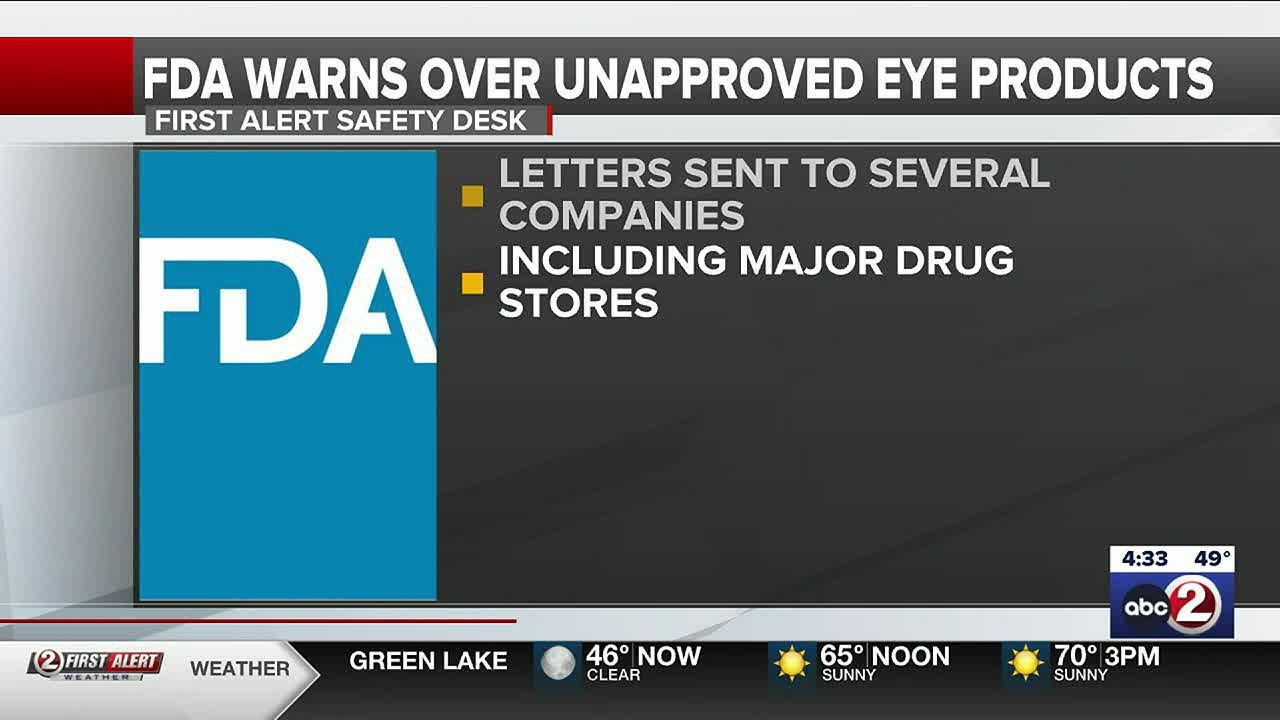 FDA warns pharmacies about unapproved eye drops
