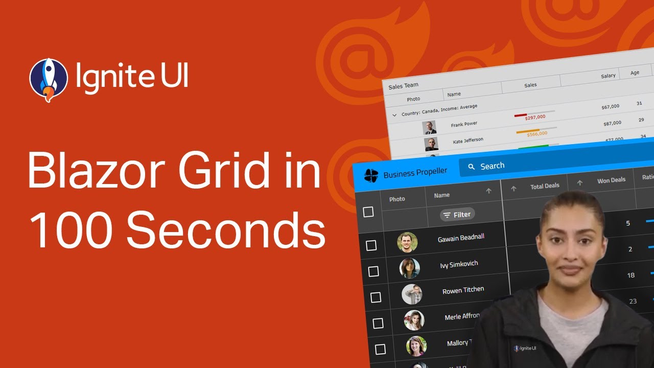 Ignite UI for Blazor Grid in 100 Seconds