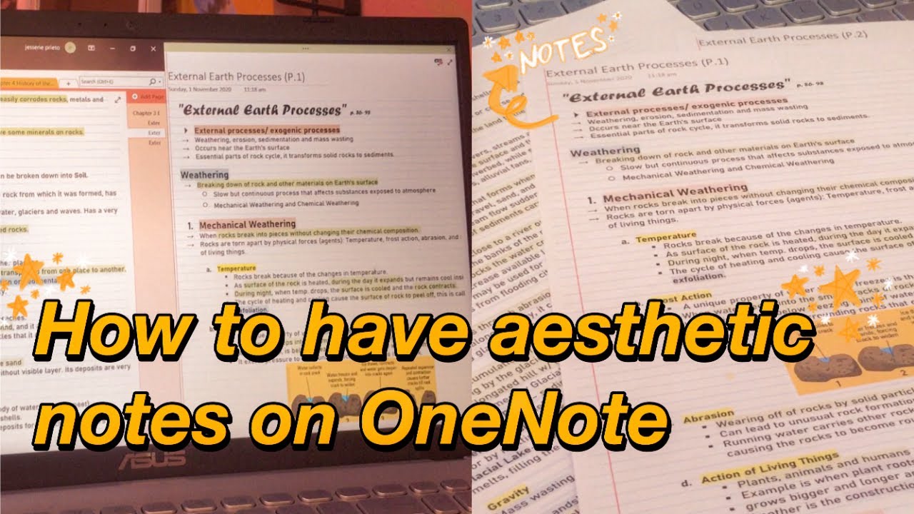 DIGITAL NOTE TAKING I How to take organized and aesthetic notes in OneNote