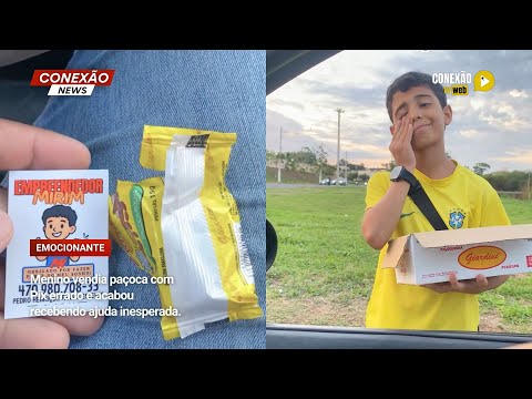 Vídeo: Menino vendia paçoca com Pix errado e acabou recebendo ajuda ...