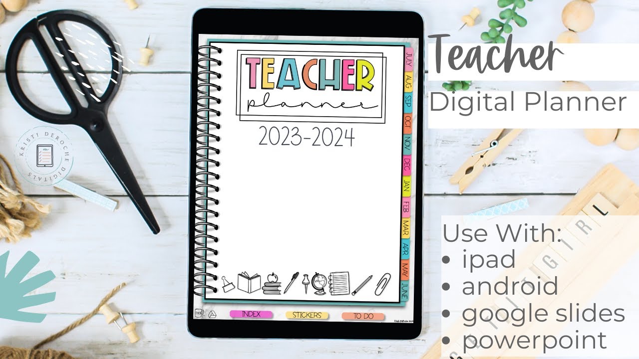 Teacher Digital Planner Portrait Layout | Ipad Planner | Back To School