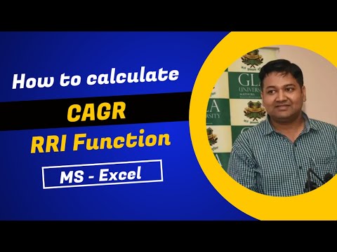 How to calculate CAGR (MS Excel - RRI Function)