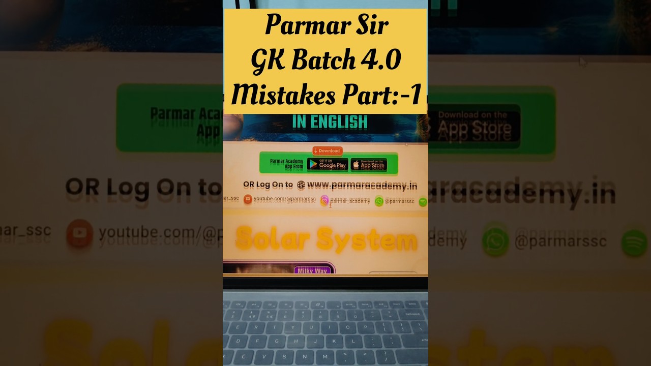 Parmar SSC GK Batch 4.0 Notes Mistakes Part 1 #parmarssc #gkbatch #4.0batch #parmarsscgk #rrbntpc