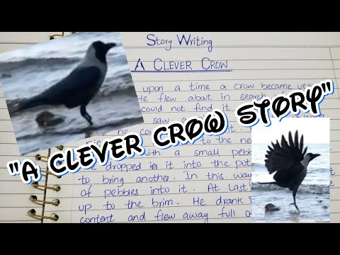A Clever Crow Story | Thirsty Crow | Story Writing In English