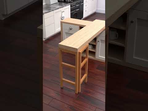 Hidden Folding Dining Table Design Idea
