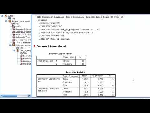 The Doctoral Journey: Part 9 of 12: Interpret SPSS MANOVA Output: Descriptive Data