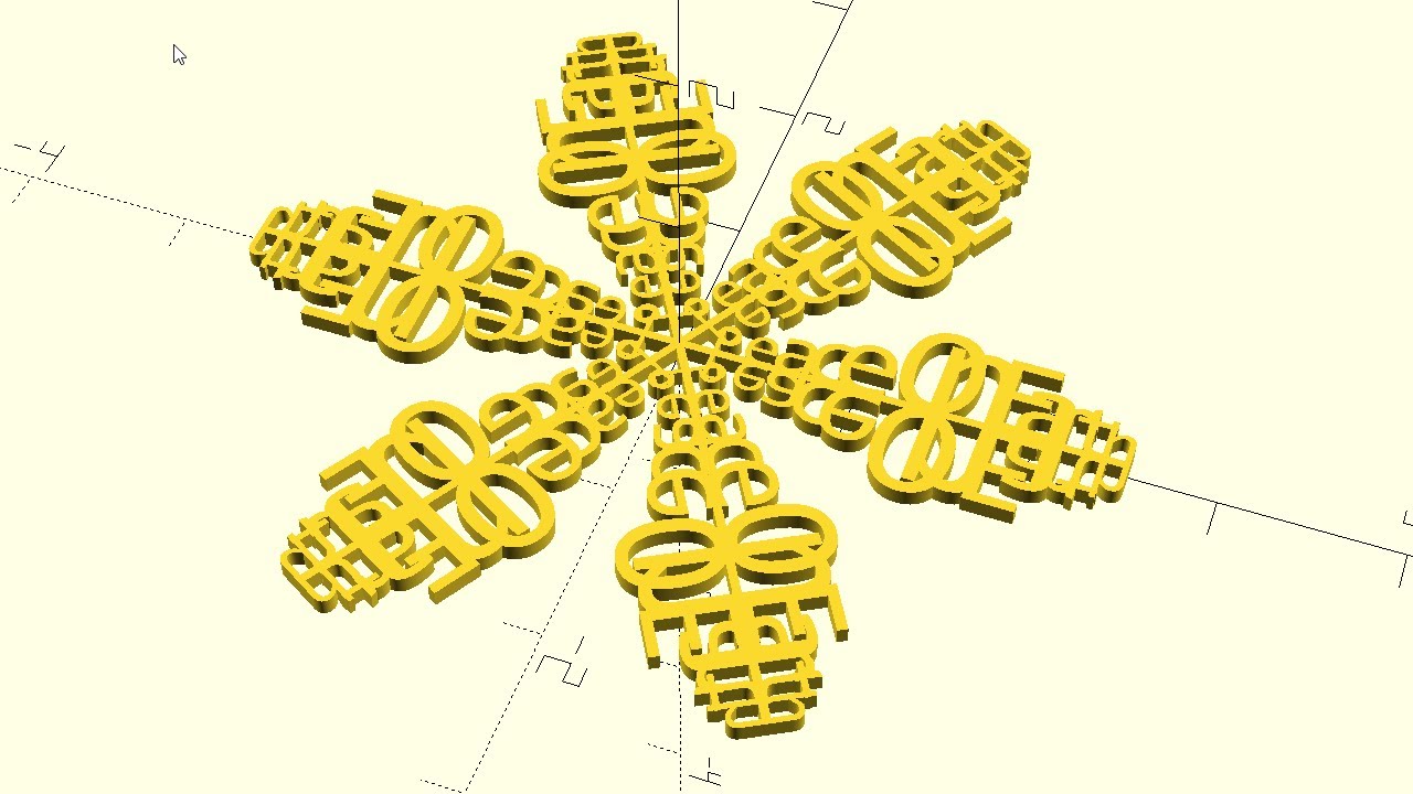 Python for OpenSCAD Snowflakes