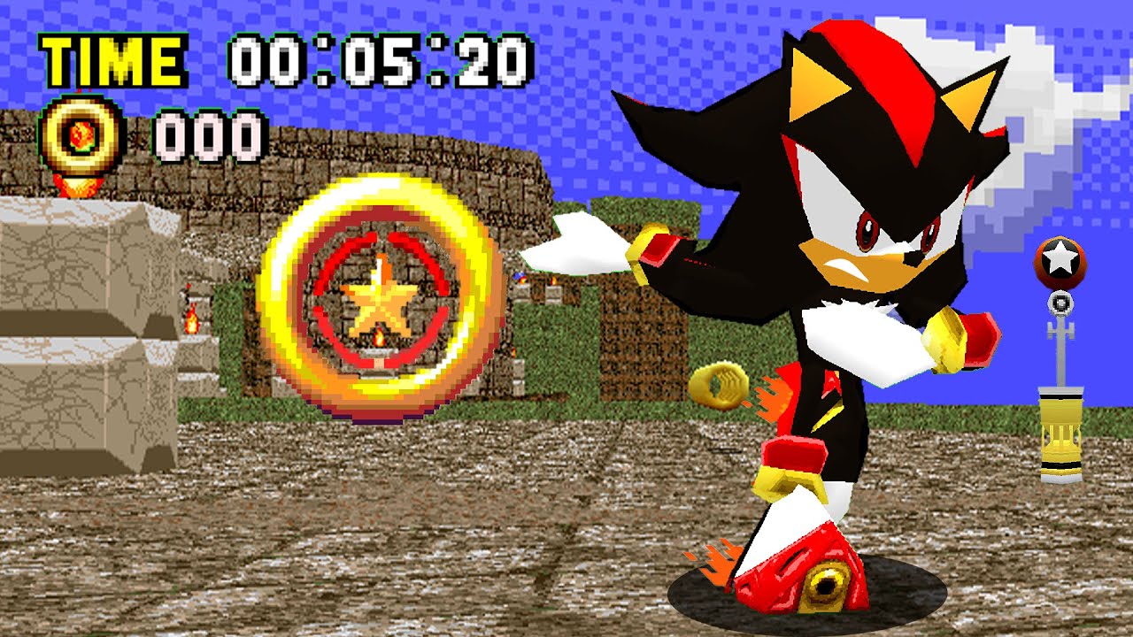 Shadow the Hedgehog recreated in Sonic Robo Blast 2