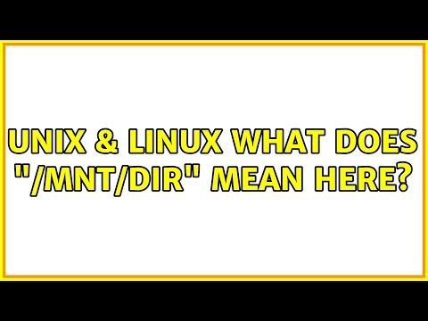 Unix & Linux: What does "/mnt/dir" mean here?