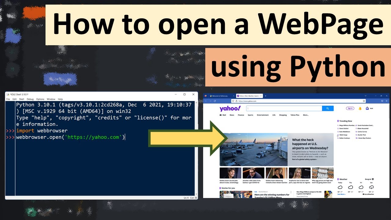 How to open a WebPage using Python