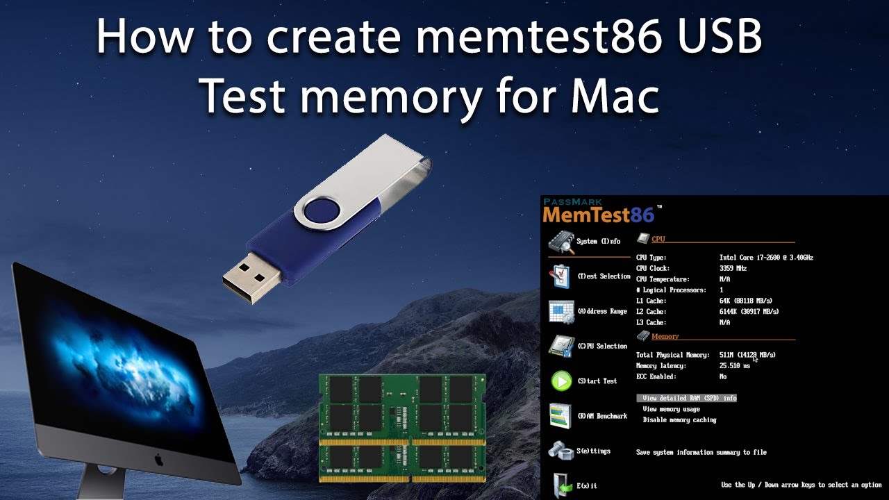 How to create Memtest86 USB for Mac | How to Test iMac Memory