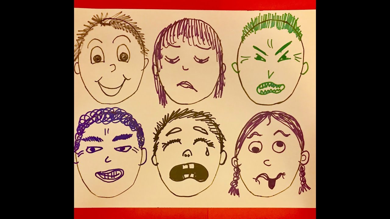 Drawing Facial Expressions / Kindergarten Art Lesson