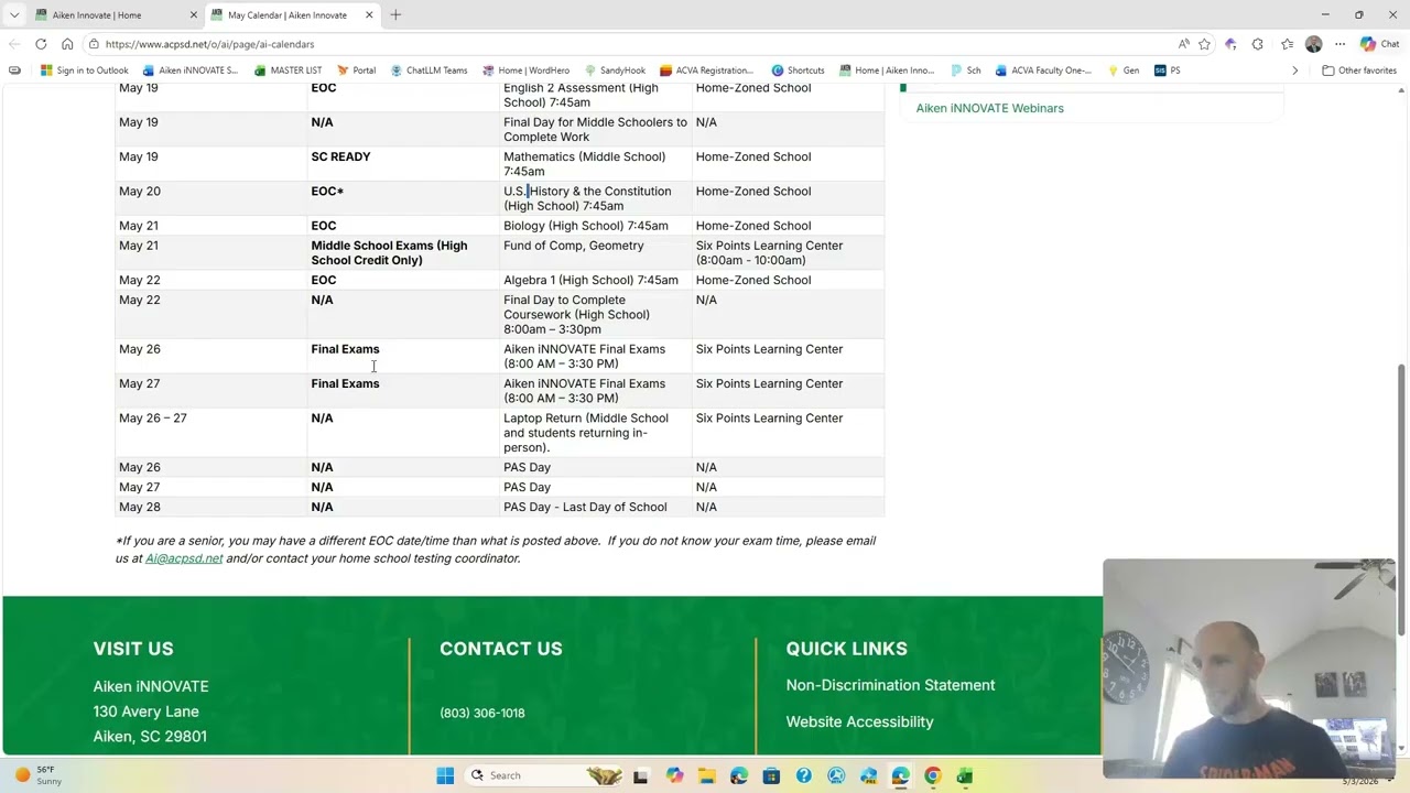 Making Your May Schedule