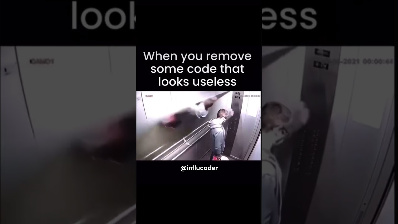 When you delete that 'useless' line of code and suddenly the whole project falls apart... 😅💥 #memes