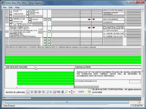 ACORD Forms Features - Desktop Version