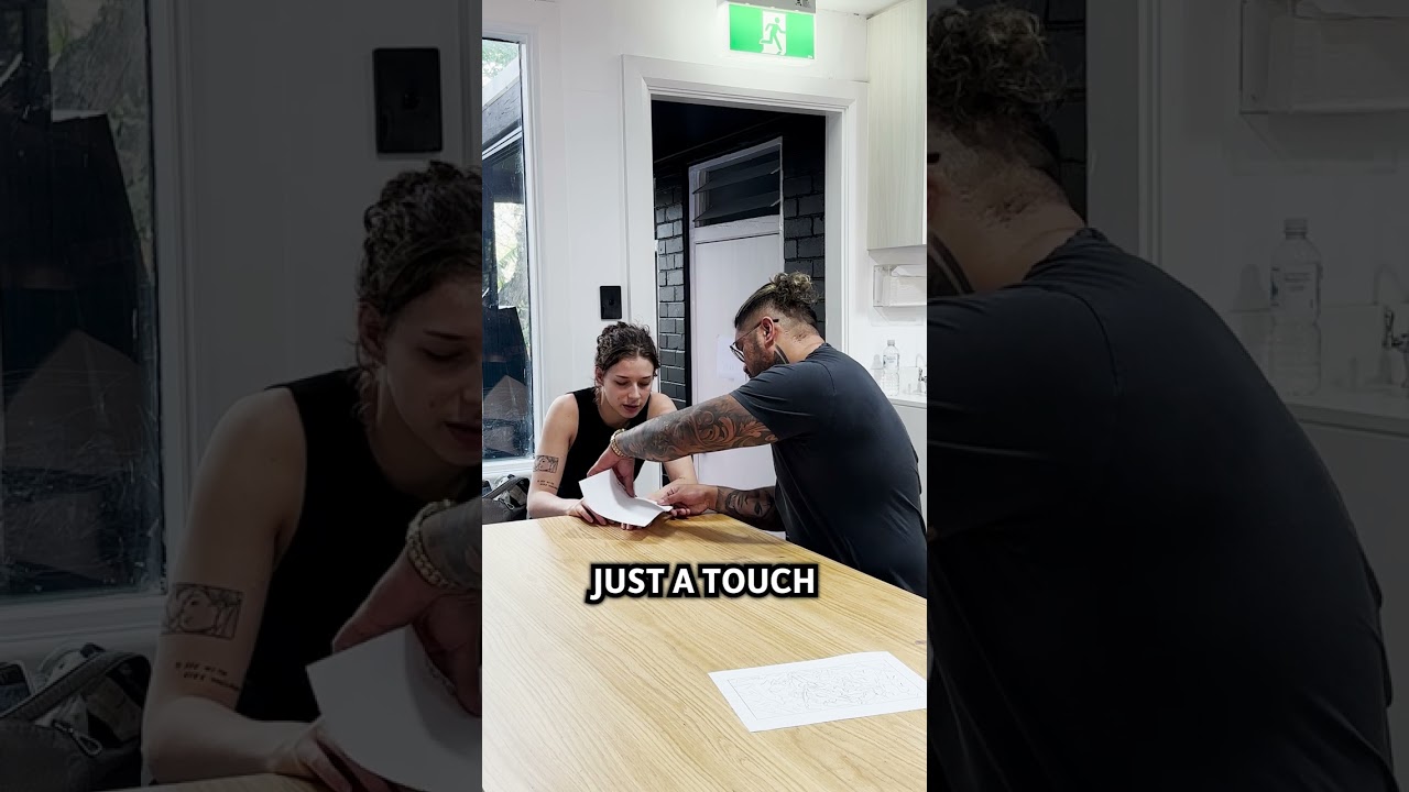 Planning and tattooing some dainty fine line script