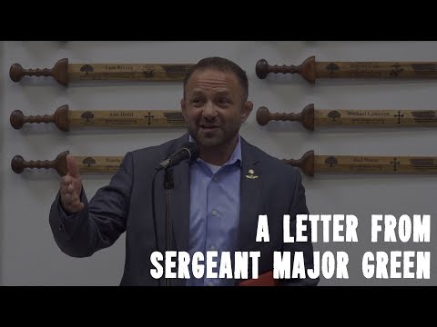 Letter from Sergeant Major Green | Mighty Oaks Grand Opening
