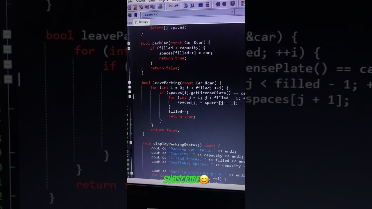 parking status IDE dev c++ #cppprogramming