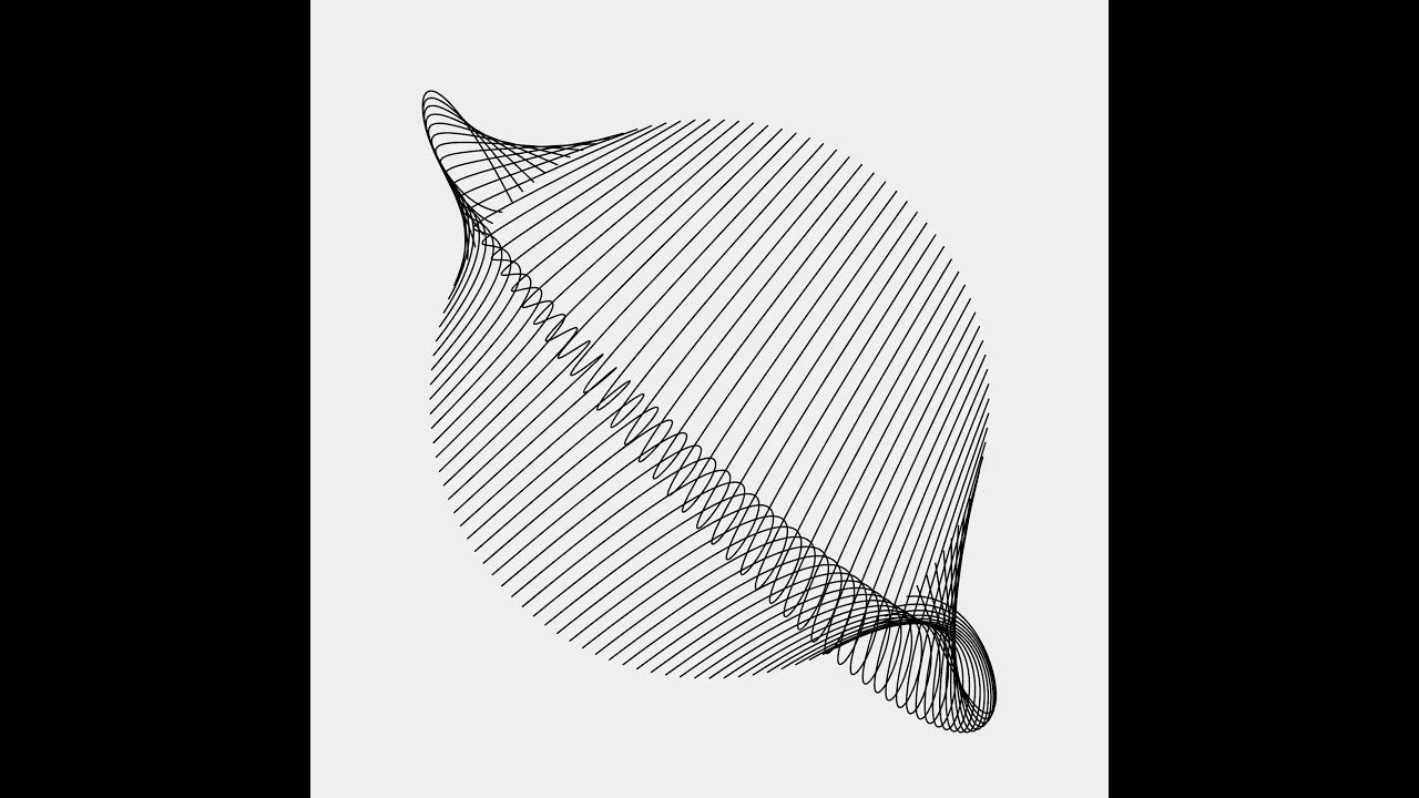 P5js | Animation 30 | Bezier curve folding