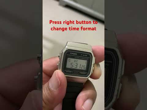 How to change 12 hours to 24 hours time in Casio F-91W-1 Watch 😊⌚️ #shorts #fyp #watch #obama