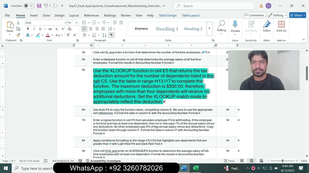 Exp22_Excel_AppCapstone_CompAssessment_Manufacturing | Excel Part 2 Exam A | Excel AppCapstone Com