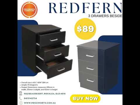 💥 NEW ARRIVAL! 3 DRAWER BEDSIDE TABLE FOR SALE🥰