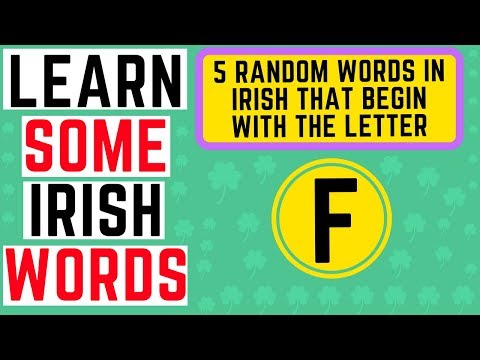 Irish Words Beginning With the Letter F