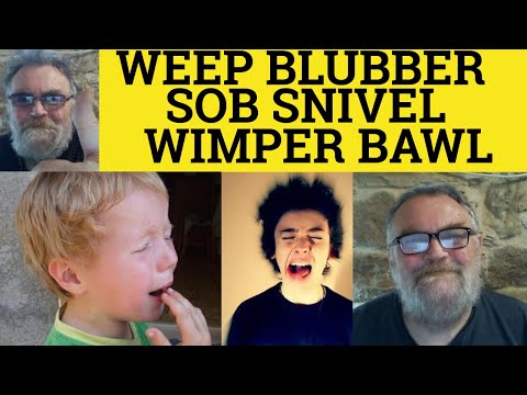 π΅ Weep Bawl Sob Snivel Whimper Blubber Meaning - Bawl Examples Define Snivel Sob Explained Weep