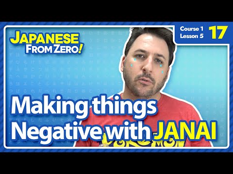 Making things negative with JANAI | Japanese From Zero! Video 17