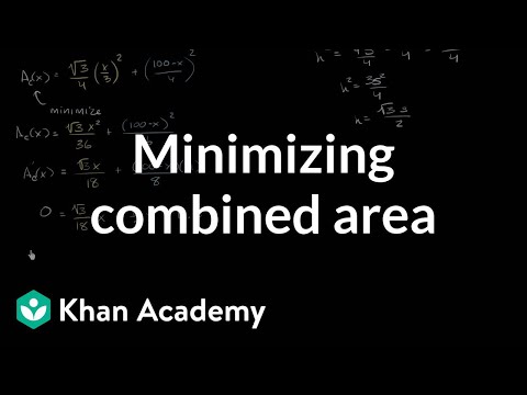 Optimization: area of triangle & square (Part 2) (video) | Khan Academy