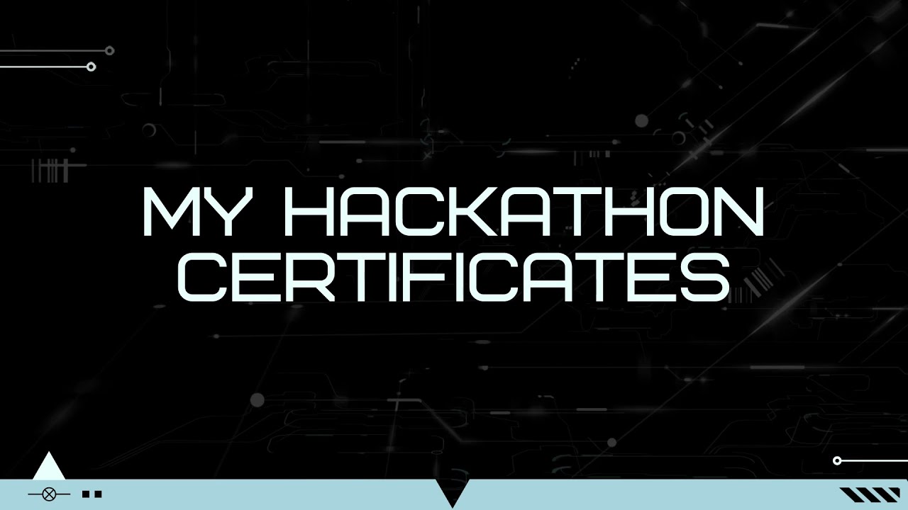 My Hackathon Certificates