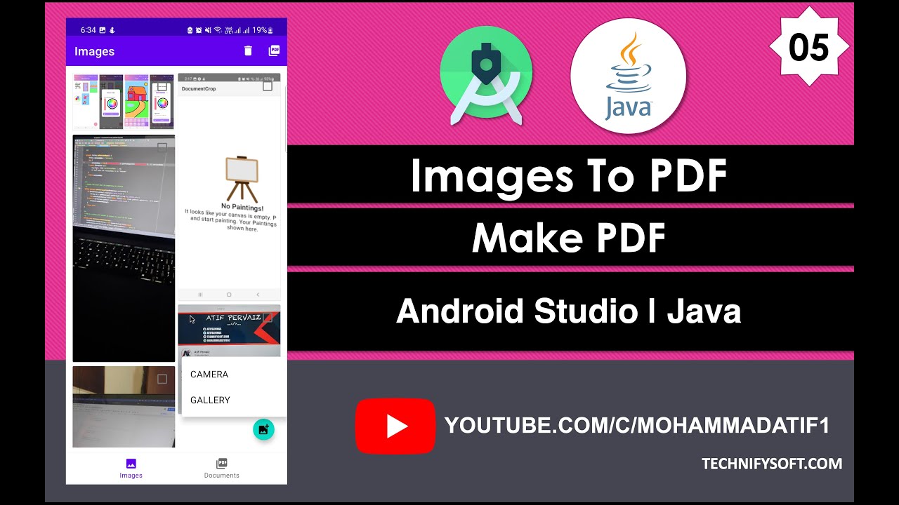 Images To PDF | 05 Make PDF | Android Studio | Java