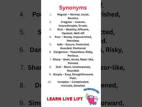 📚Synonyms in English | Say It Differently!By Learn Live Lift