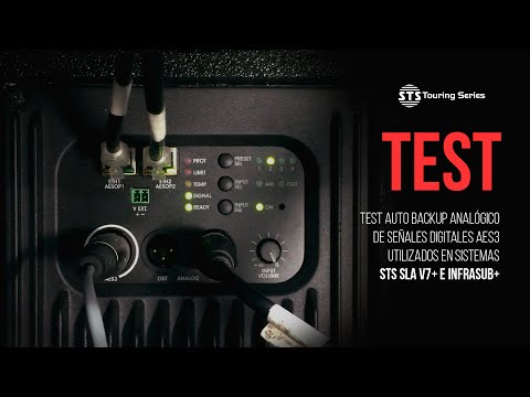 Test auto backup analógico de señales digitales AES3 utilizados en sistemas STS SLA V7+ e INFRASUB+